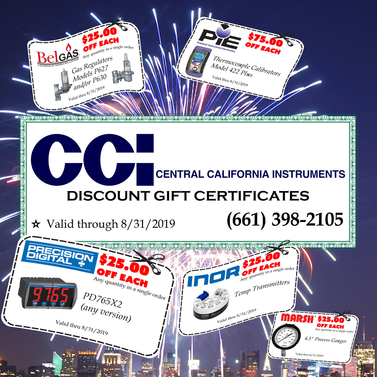 Discount Gift Certificates! - Central California Instruments